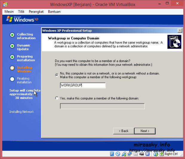 Tutorial Meng-Install Windows XP Pada Virtual Box