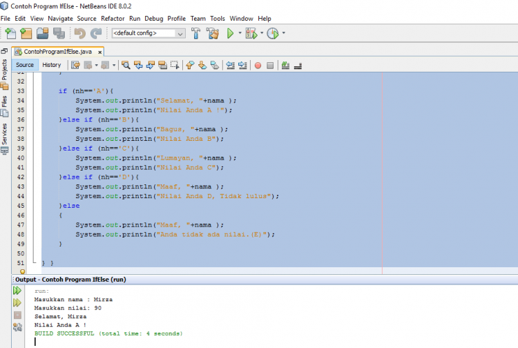 Contoh Program If Else Pada Java